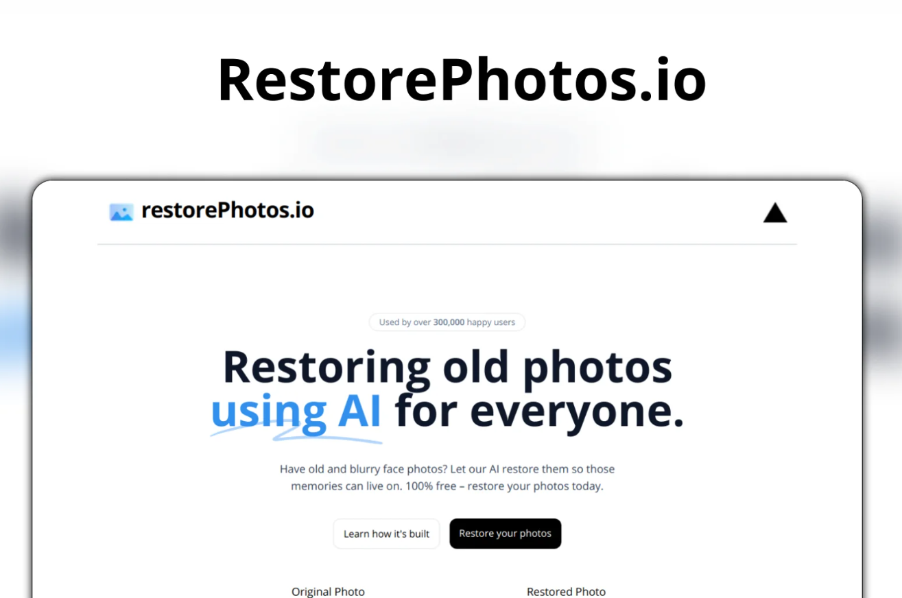 Restorephotos - Features, Pricing, Alternative and Review