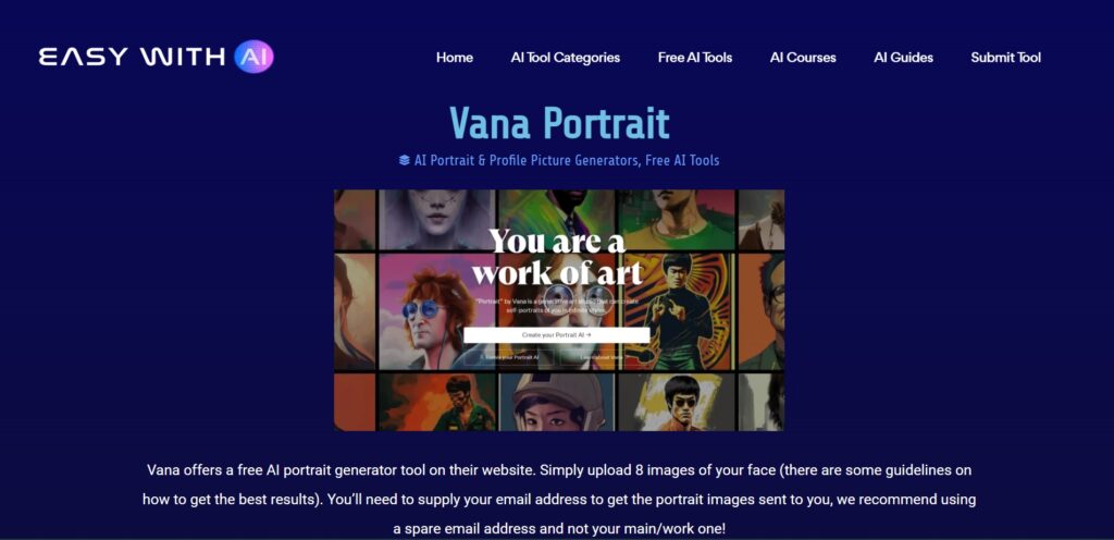 Vana Portrait - Features, Pricing, Alternative, and Review